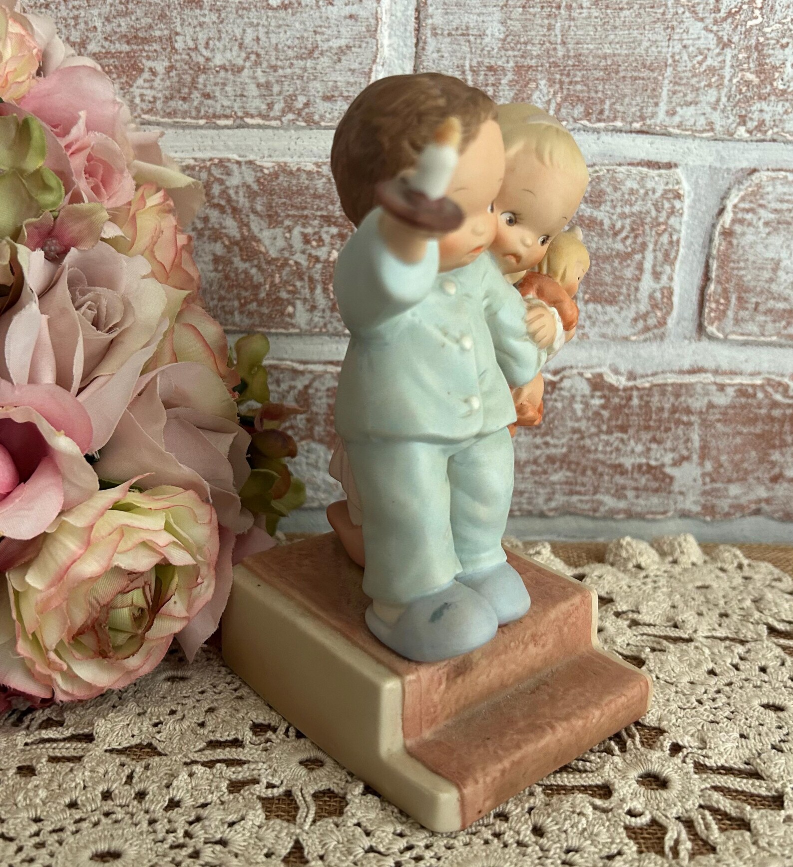 Vintage Enesco Memories of Yesterday “is It Really Santa?” Figurine ...