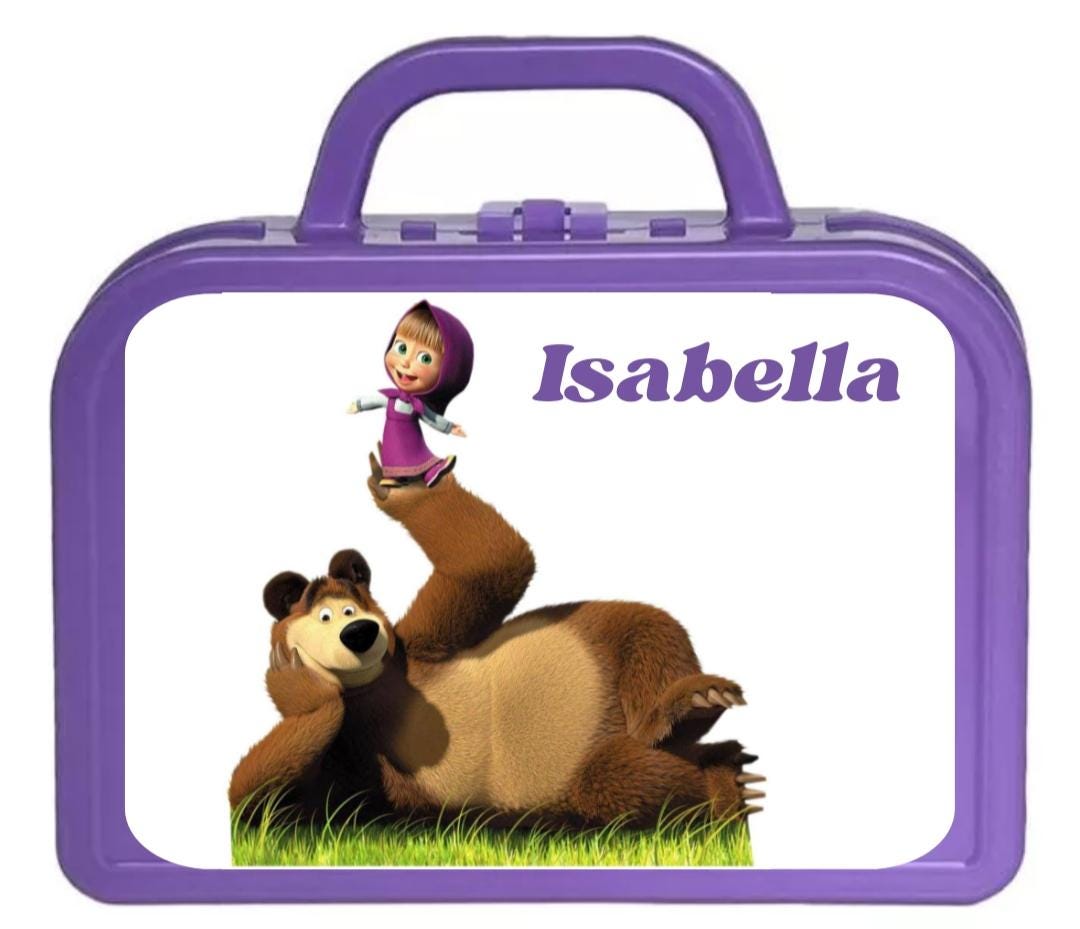 Birthday Party Favor Gift Suitcase Boxes Masha and the Bear Pack X 12 ...