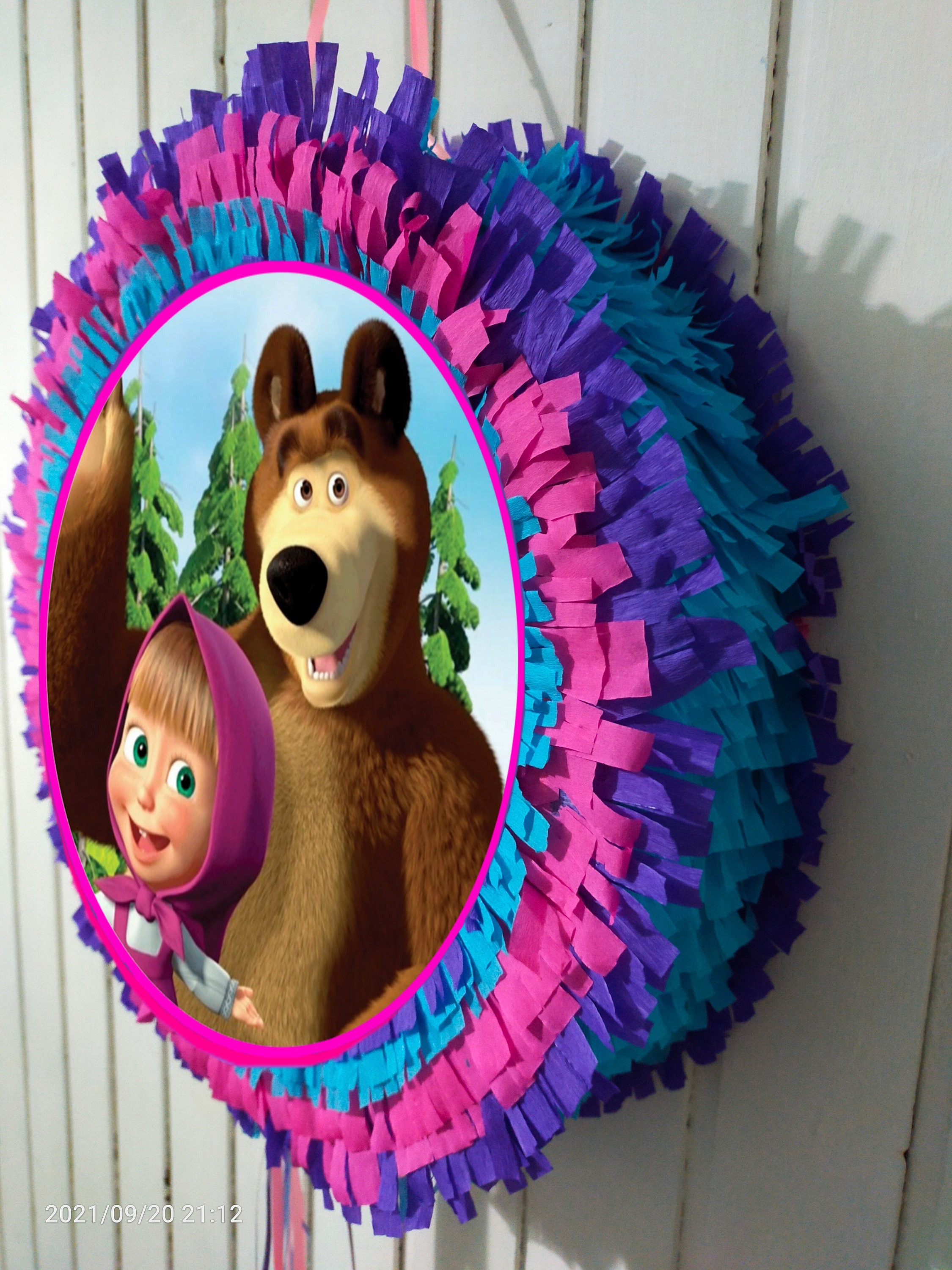 Birthday Party Pinata Masha and the Bear Supplies Favor - Etsy