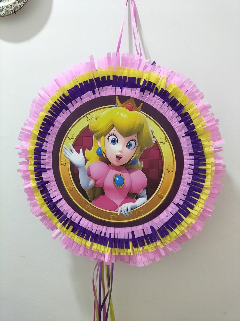 Birthday Party Pinata Princess Peach Super Mario Supplies Favor - Etsy
