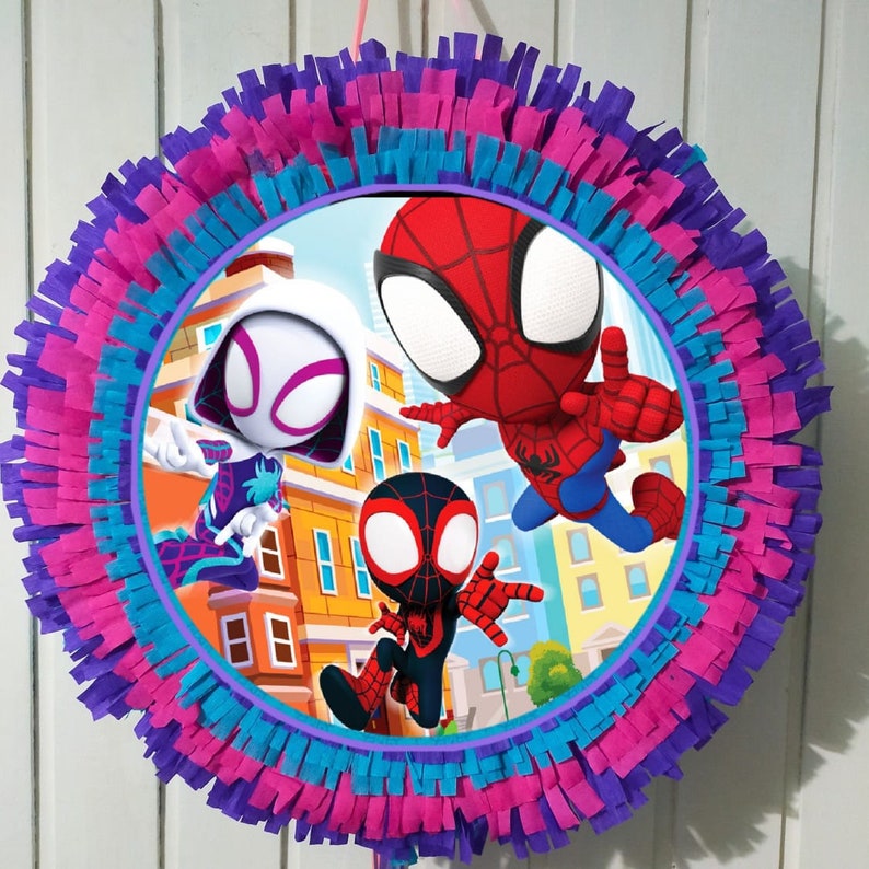 Birthday Party Pinata Spidey and Friends Gosth Supplies Cupcake Option ...