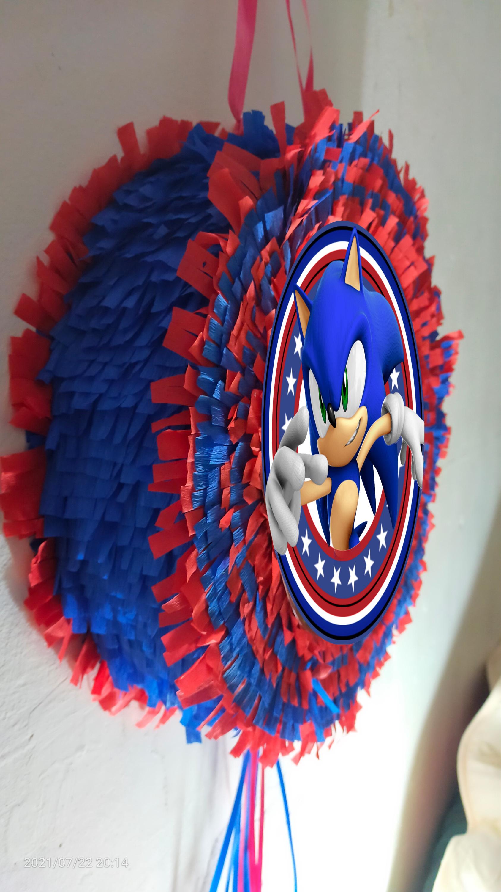 Birthday Party Pinata Sonic Shadow Supplies Hedgehog Favor - Etsy
