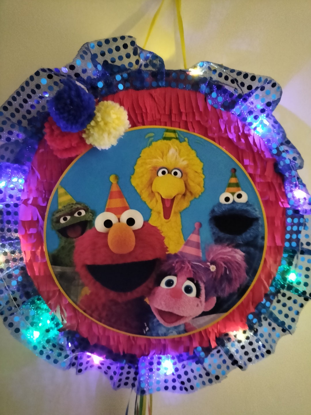 Birthday Party Pinata Sesame Street Elmo With Light Game Supplies - Etsy