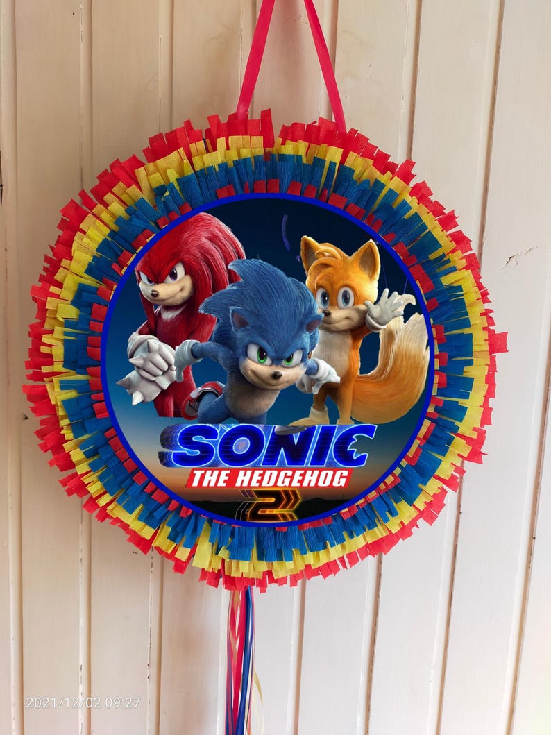 Birthday Party Pinata Sonic Shadow Supplies Hedgehog Favor - Etsy