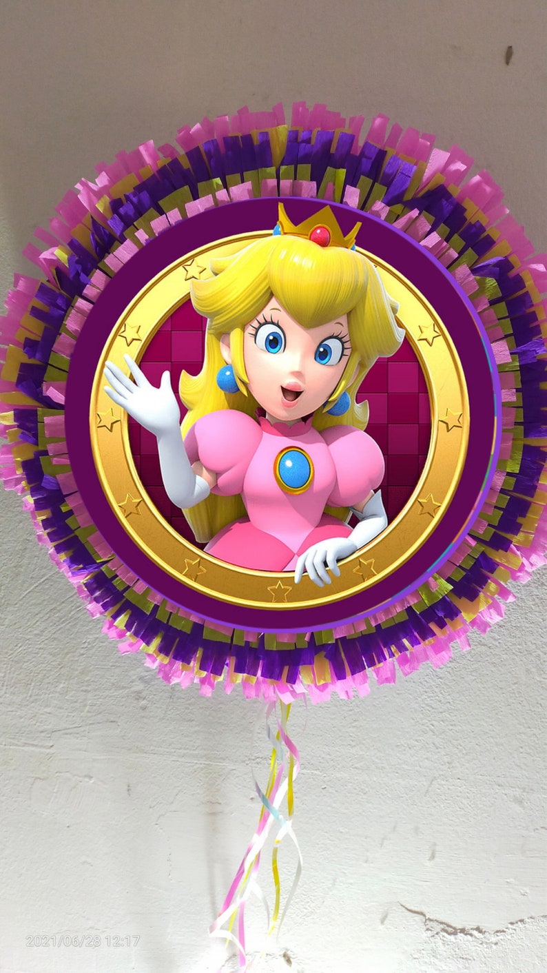 Birthday Party Pinata Princess Peach Super Mario Supplies Favor - Etsy