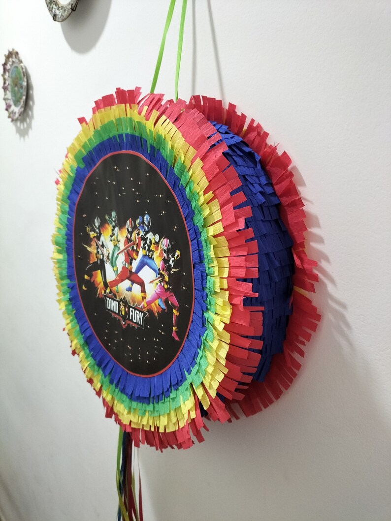 Birthday Party Pinata Power Ranger Fury /dino Super Charge Cupcake ...