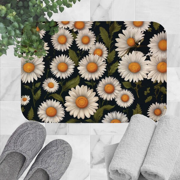 Daisy Bath Mat - Etsy