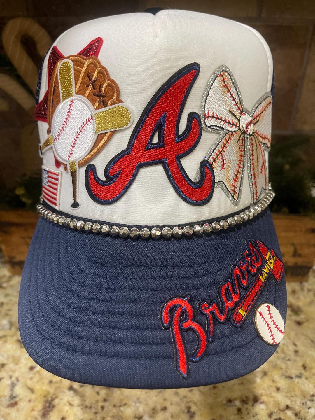 Atlanta Braves Custom Trucker Patch Hat - Etsy