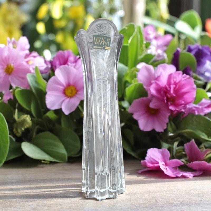 Mikasa Lead Crystal Vase - Etsy
