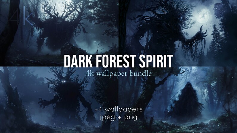 Dark Forest Druid, 4k WALLPAPER Bundle 4 Wallpapers, 3840x2160, Perfect ...