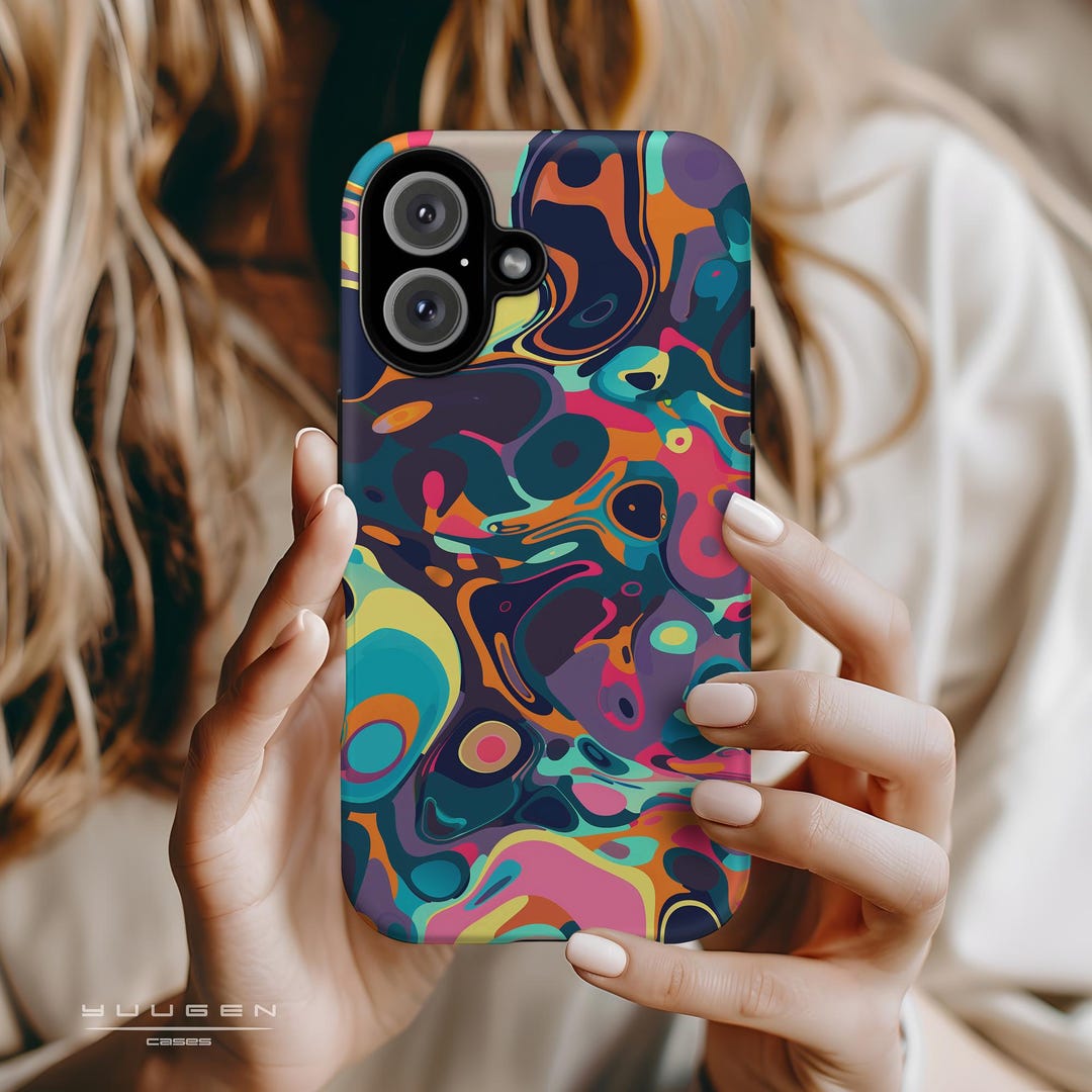 Bold & Colorful Abstract Swirl Phone Case – A Vibrant Gift for Art ...