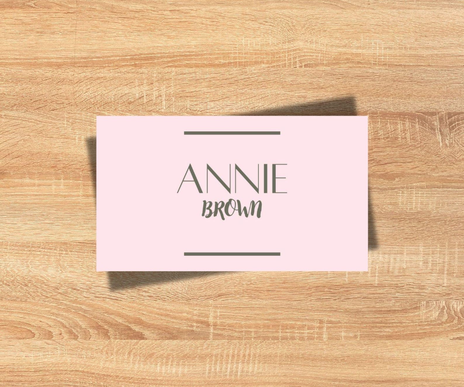 Modern Business Card Template Printable, Minimal,simple, Minimalistic ...