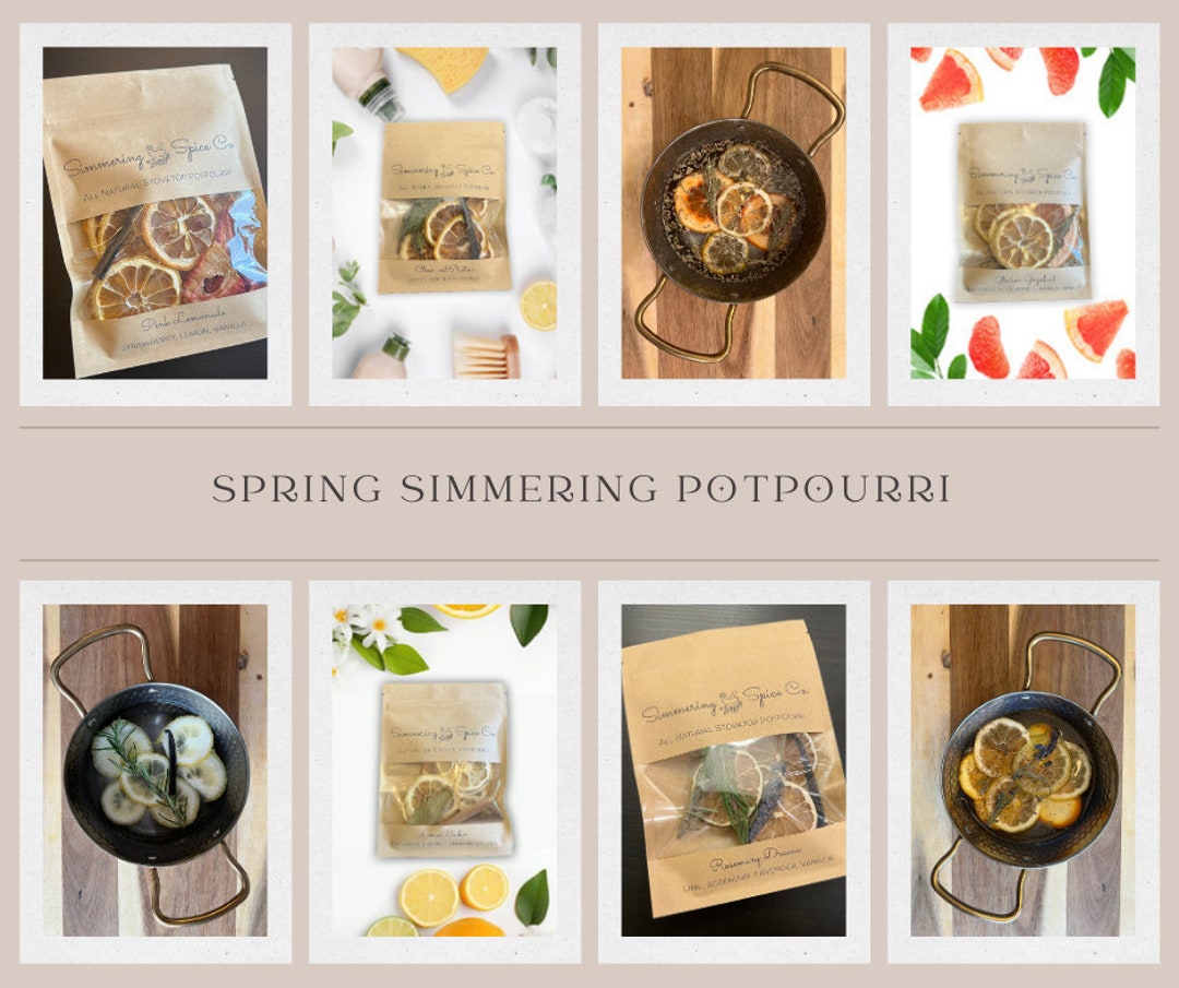 Spring Collection All Natural Simmer Pot Kits Stovetop Potpourri Dried ...