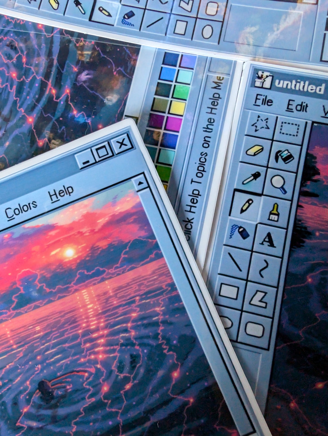 Untitled Paint Window Sticker Retro MS Paint Computer Handmade Vinyl ...