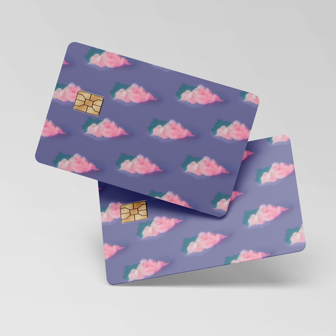Vaporwave Clouds Credit Card Skin, Sticker 90s 80s Retro Anime Slap ...