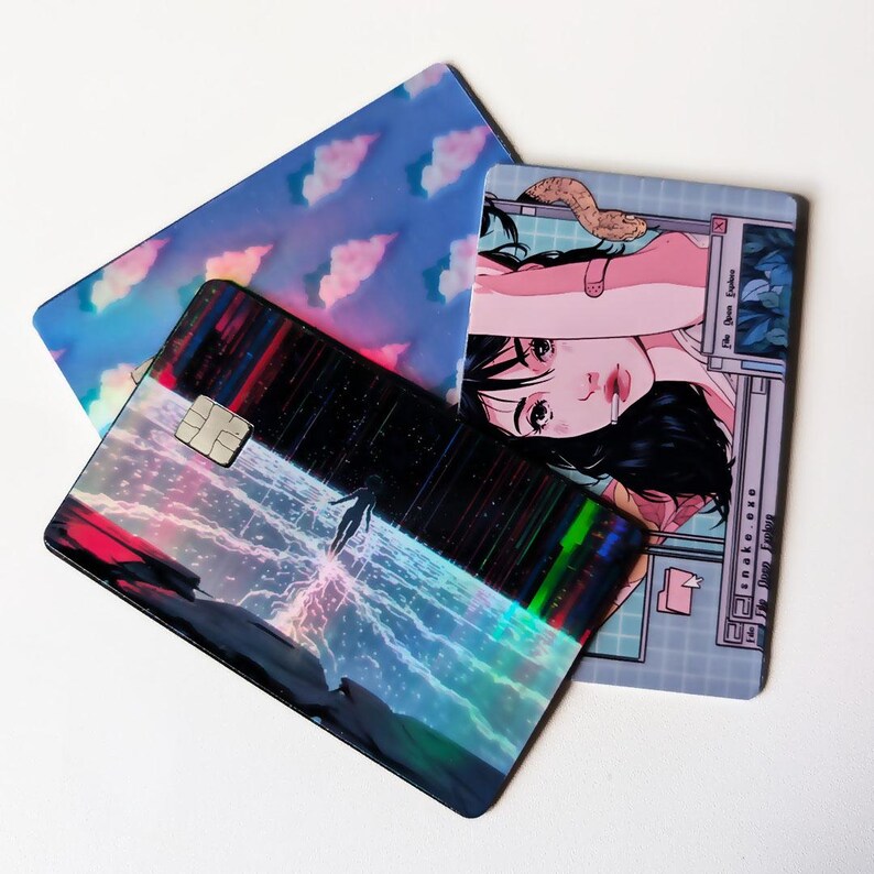 Vaporwave Galaxy Space Credit Card Skin | 90s 80s Retro Anime Slap ...