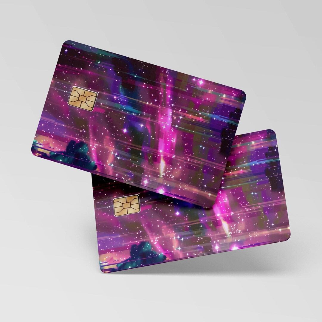 Vaporwave Galaxy Space Credit Card Skin | 90s 80s Retro Anime Slap ...