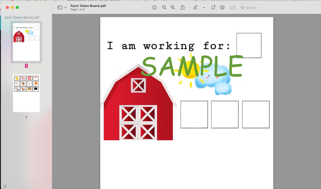 Farm Animals Token Board ABA Visual Aid Reward System Token System - Etsy