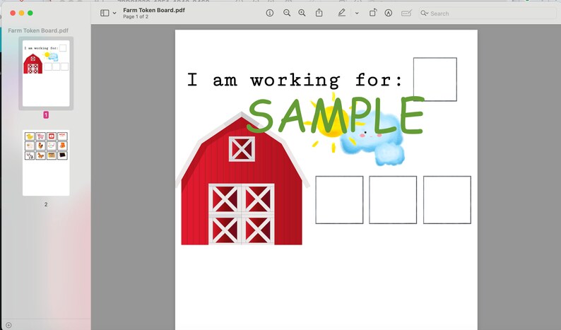 Farm Animals Token Board ABA Visual Aid Reward System Token System - Etsy