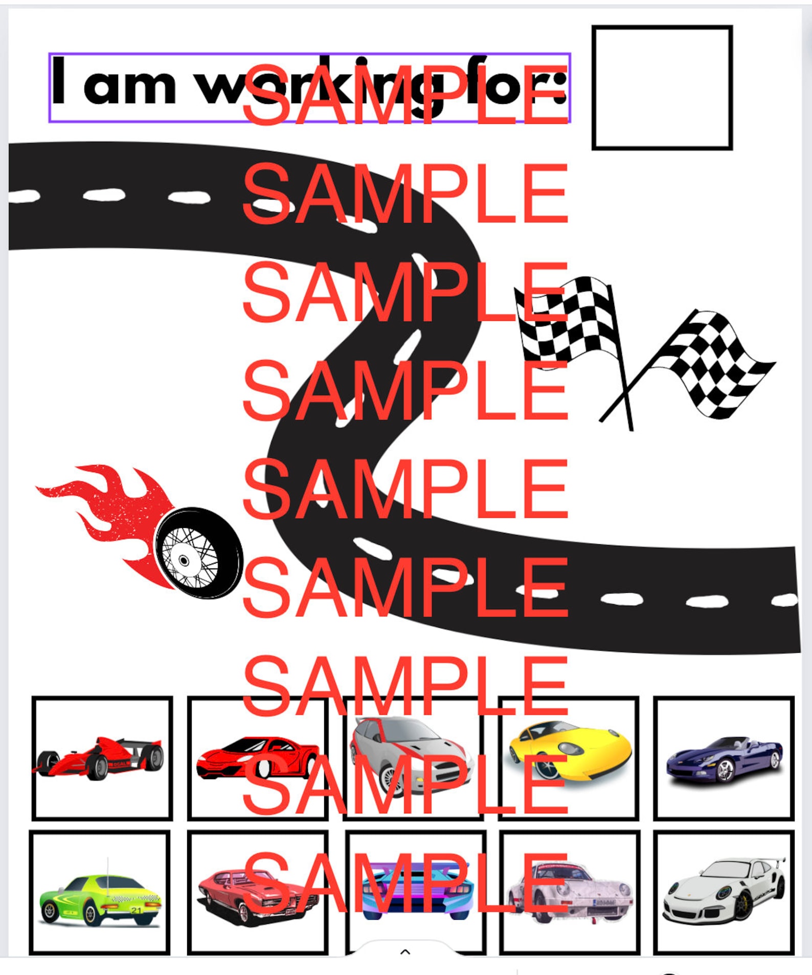 Race Car Token Board ABA Token Economy Visual Aid Token System - Etsy