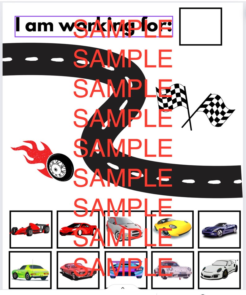 Race Car Token Board ABA Token Economy Visual Aid Token System - Etsy