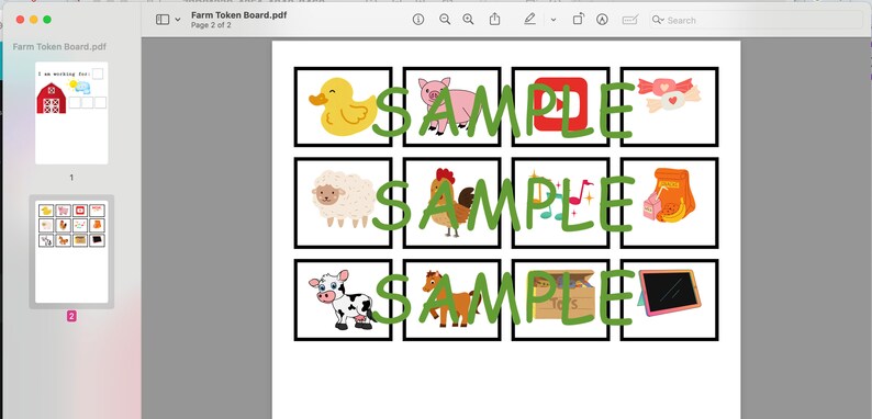 Farm Animals Token Board ABA Visual Aid Reward System Token System - Etsy