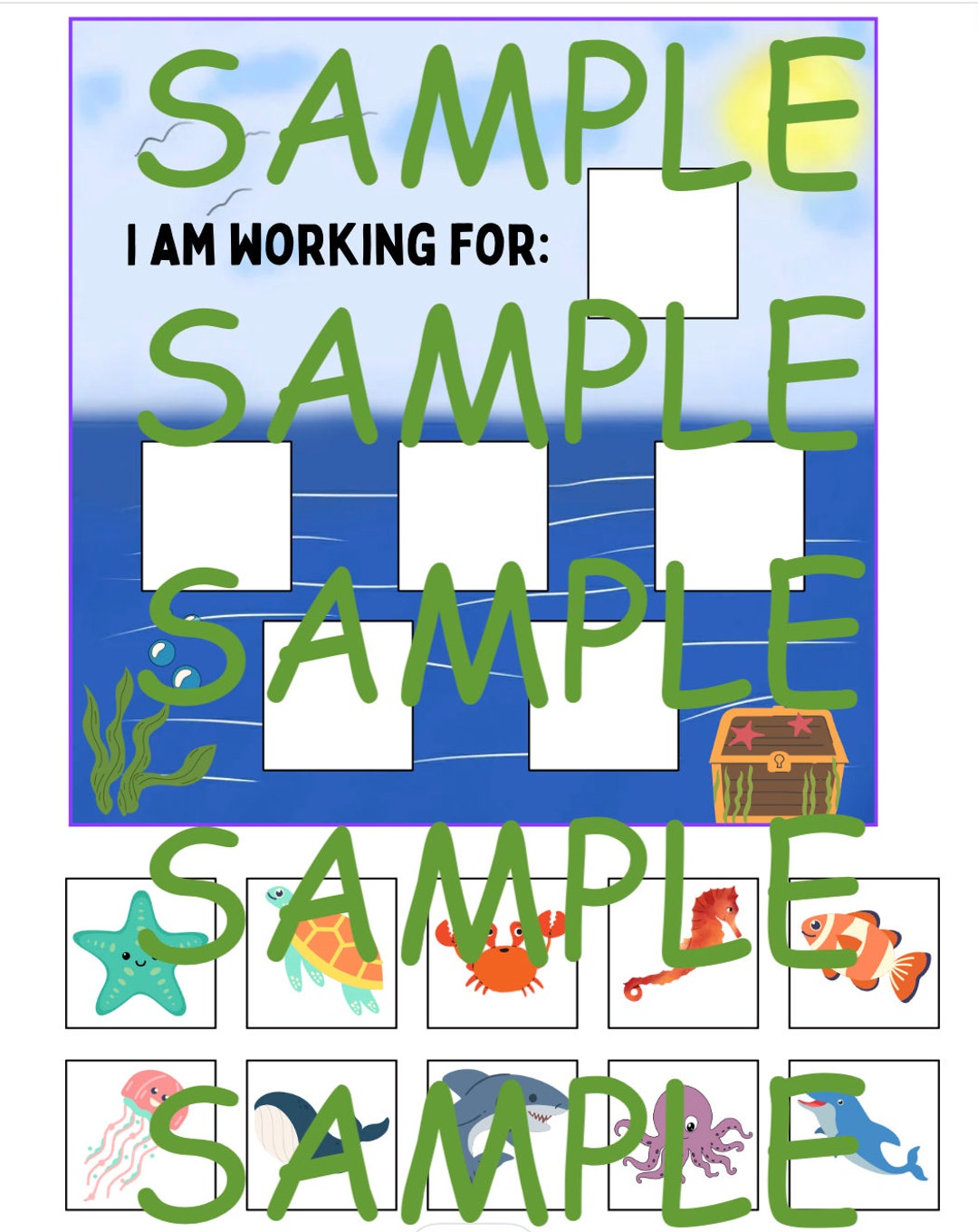 Sea Animal Token Board ABA Reward System Token Economy - Etsy