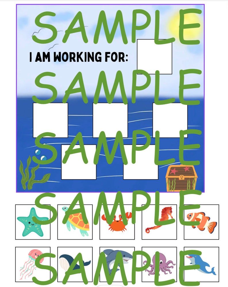 Sea Animal Token Board ABA Reward System Token Economy - Etsy