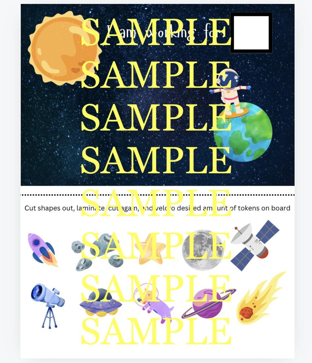 SPACE Themed Token Board | ABA Token Economy | 3, 5, 10 Tokens - Etsy