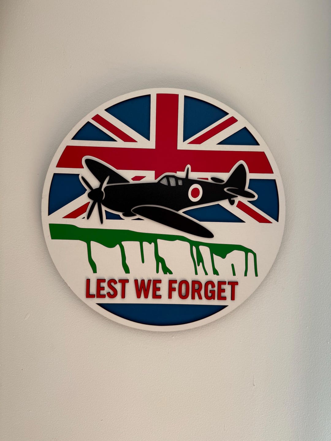 Lest We Forget Wall Art, RAF Spitfire Memorial Sign, Remembrance Day ...