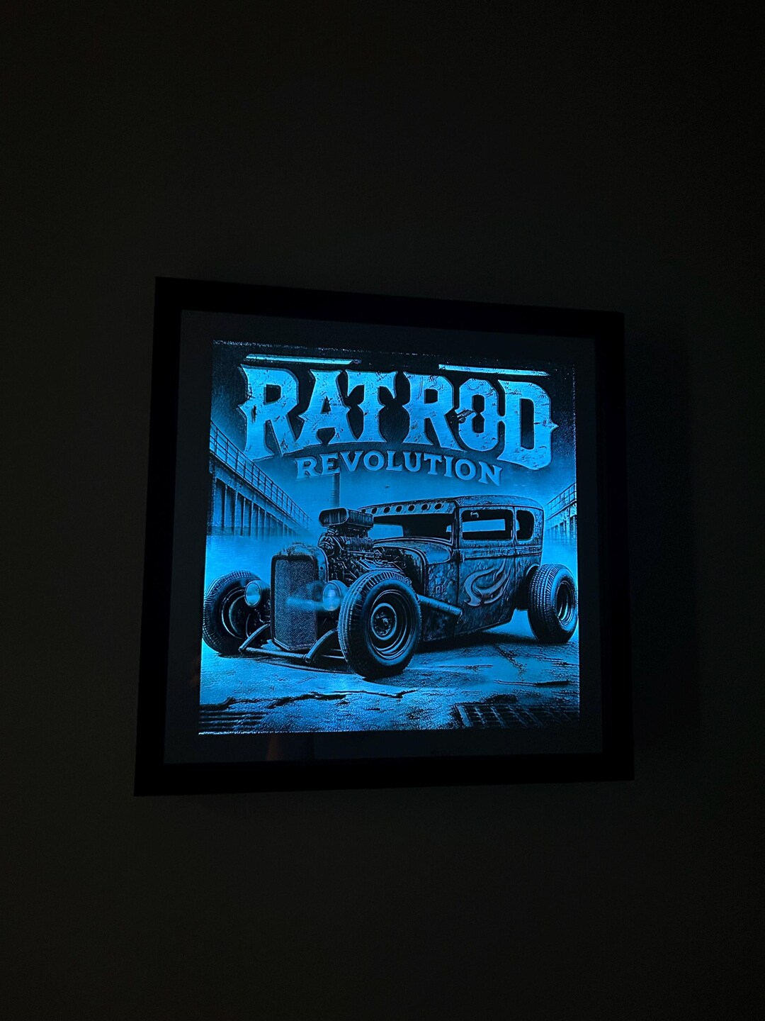 Hot Rod Custom Engraved Mirror Light, Car Lover Gift, Hot Rod Gift ...