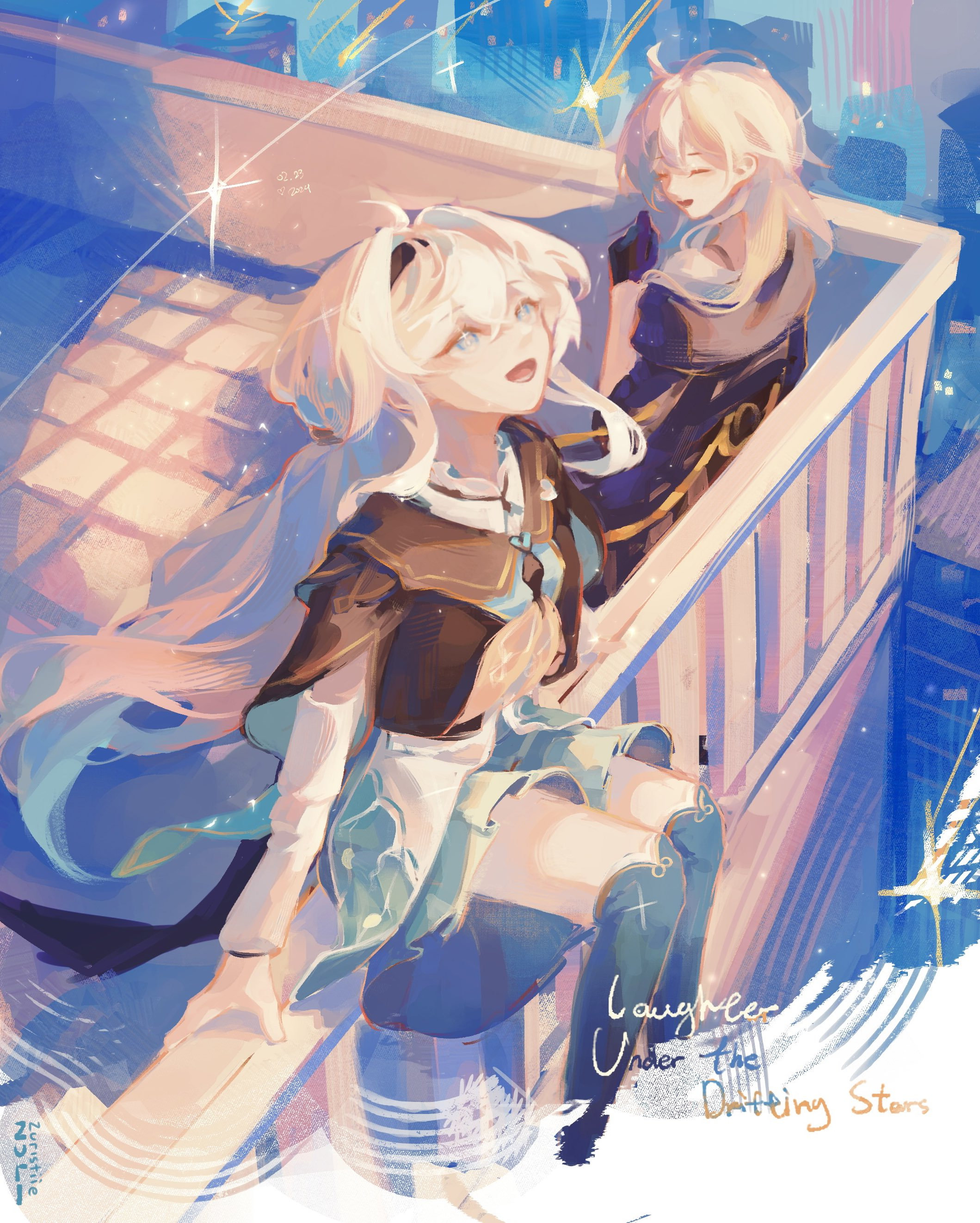 Firefly and Stelle Art Print || Honkai Star Rail Penacony - Etsy