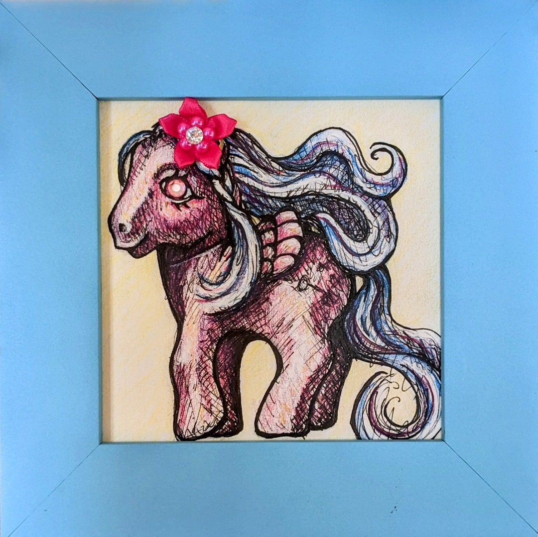 My Little Pony Miniature Drawing, Colored Pencil and Ink Drawing ...