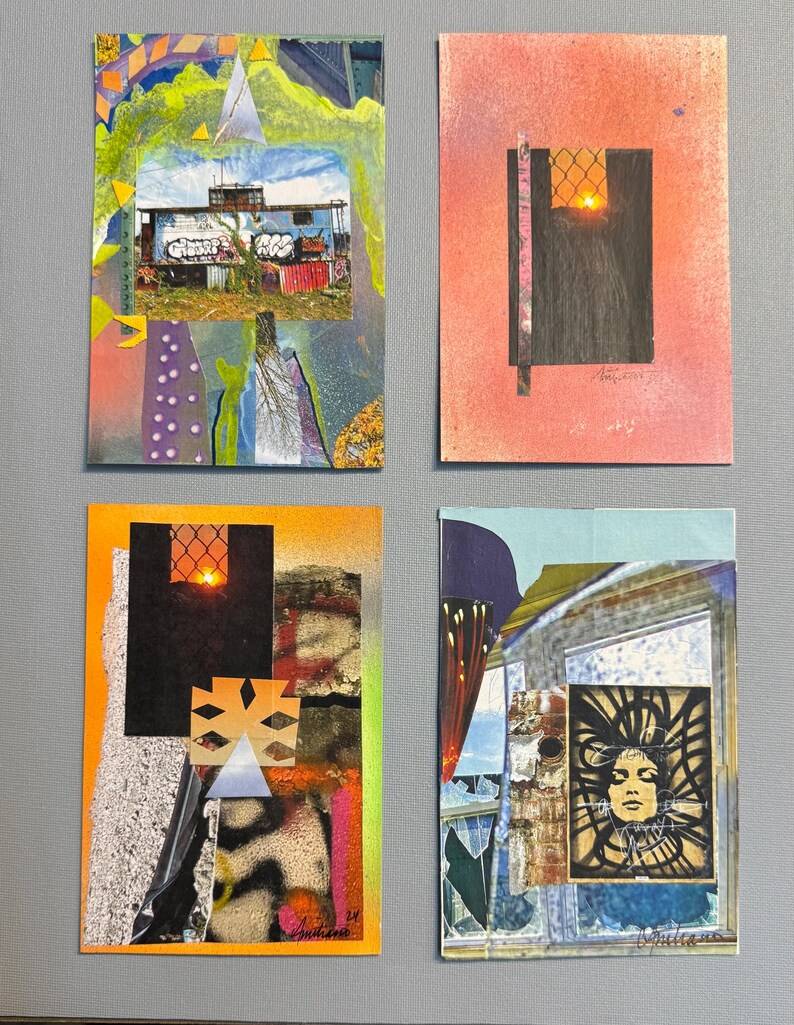 Original Art Postcards Collage Photography Brooklyn - Etsy