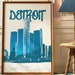 Detroit Poster Printable Detroit Michigan Wall Art Print Art Digital ...
