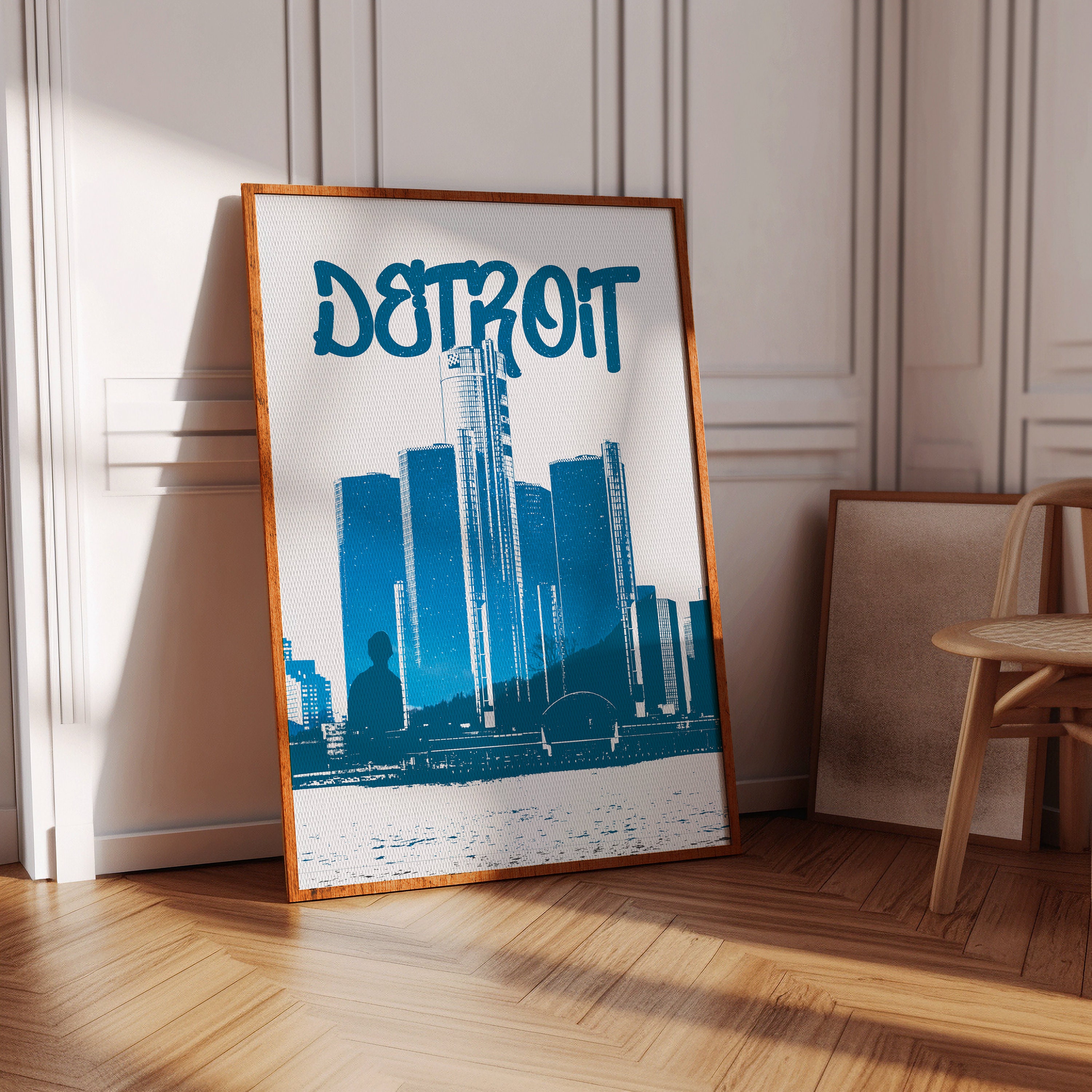 Detroit Poster Printable Detroit Michigan Wall Art Print Art Digital ...
