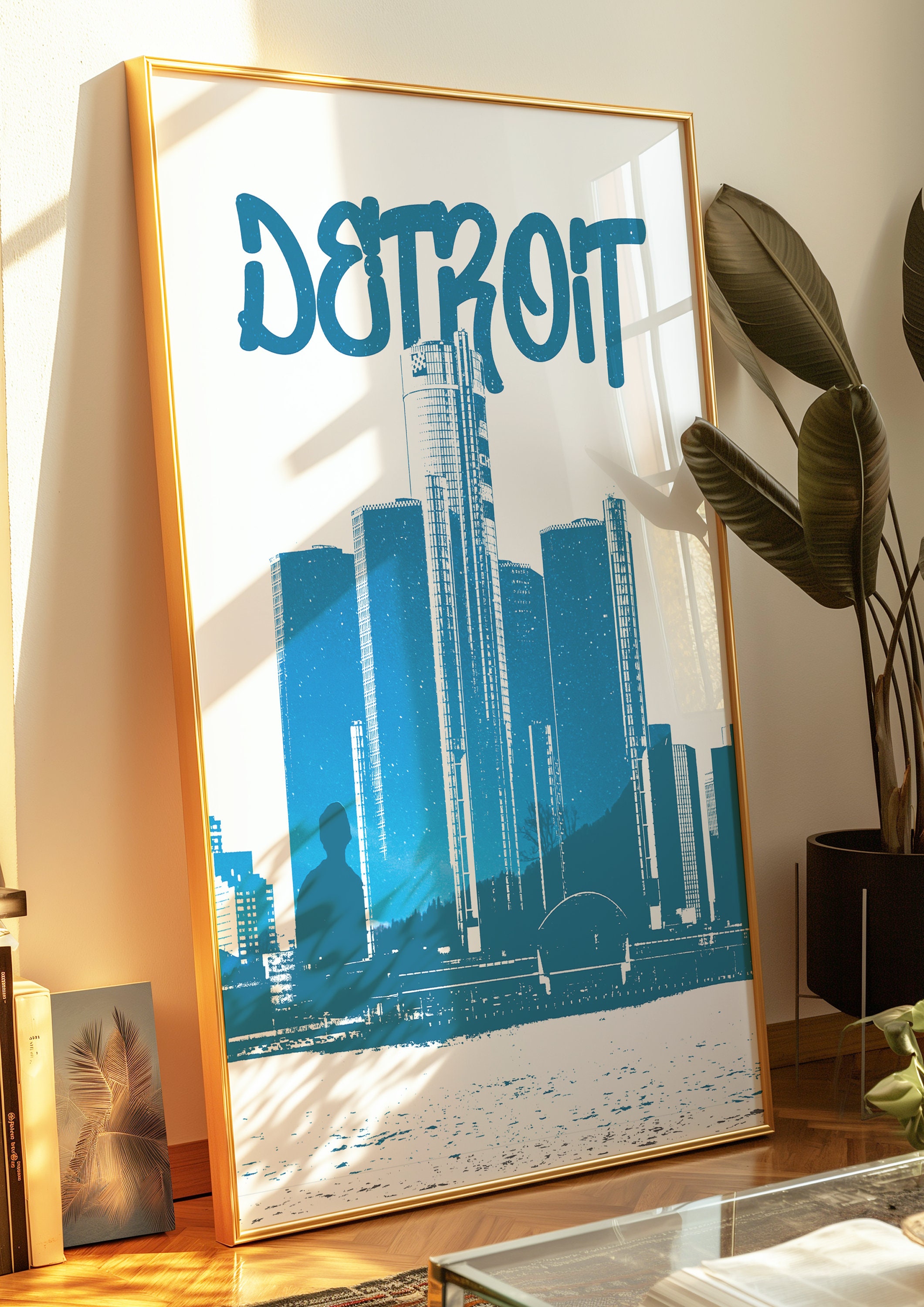 Detroit Poster Printable Detroit Michigan Wall Art Print Art Digital ...