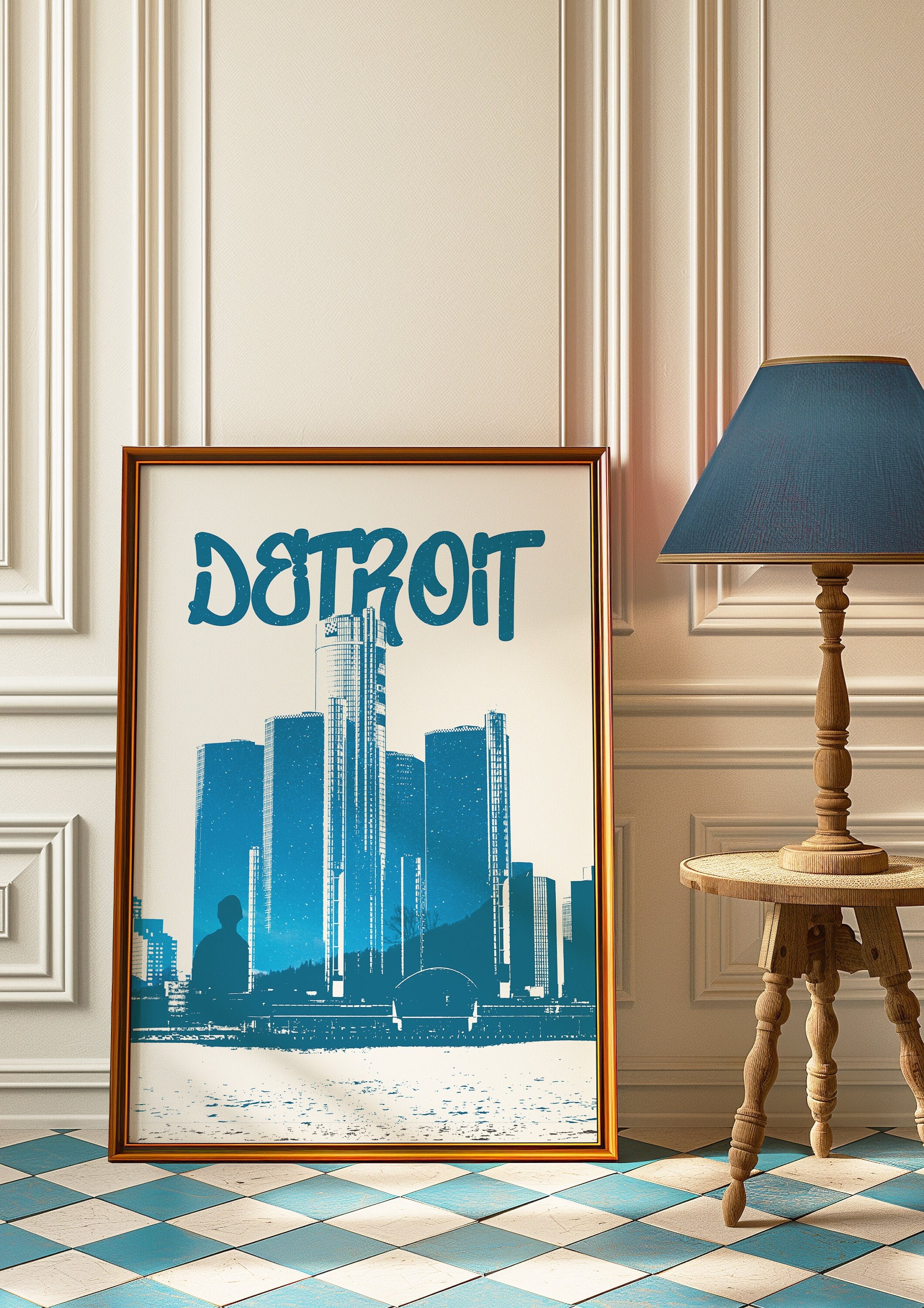 Detroit Poster Printable Detroit Michigan Wall Art Print Art Digital ...