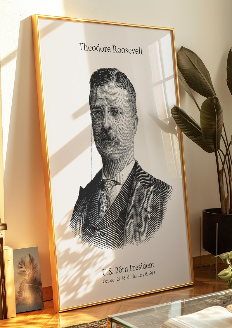 Theodore Roosevelt Poster - Historical Art - Classroom Decor - American ...