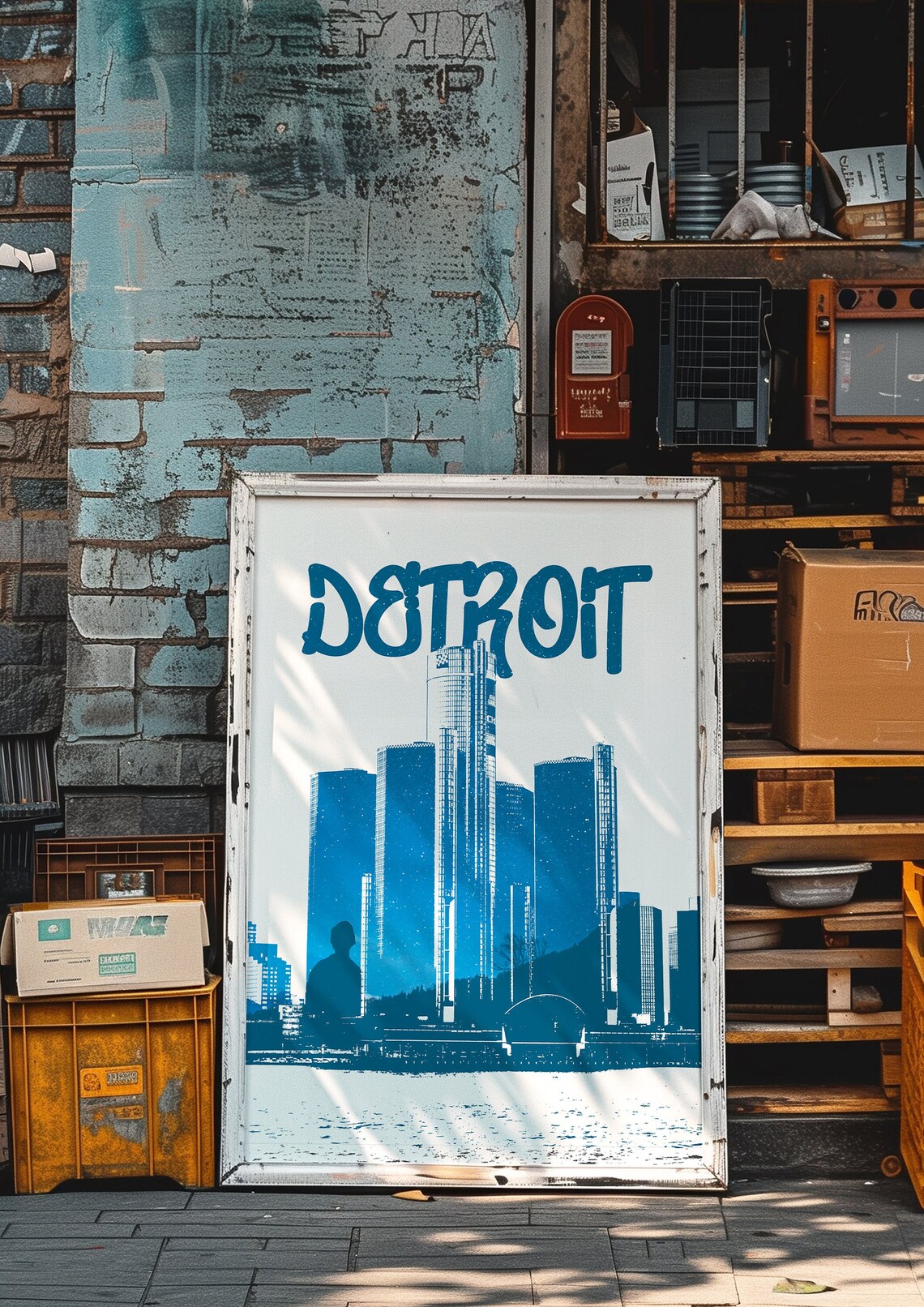 Detroit Poster Printable Detroit Michigan Wall Art Print Art Digital ...