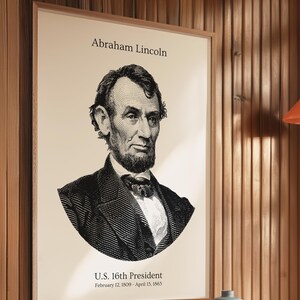 Abraham Lincoln Poster Inspirational Historical Art History Classroom ...