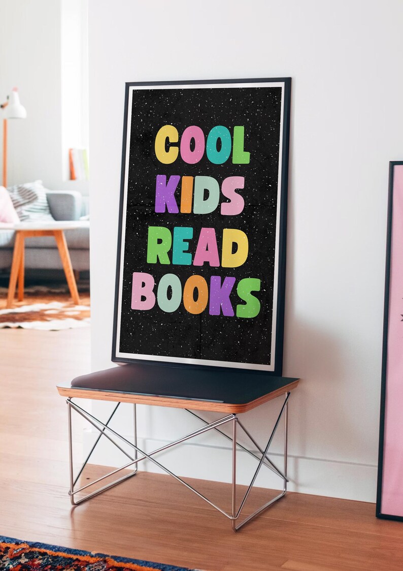 Cool Kids Read Books Classroom Poster Teacher Poster Reading Motivation ...