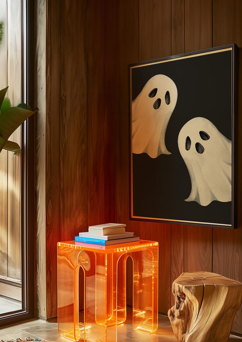 Two Ghost Halloween Poster Halloween Digital Download Instant Print ...