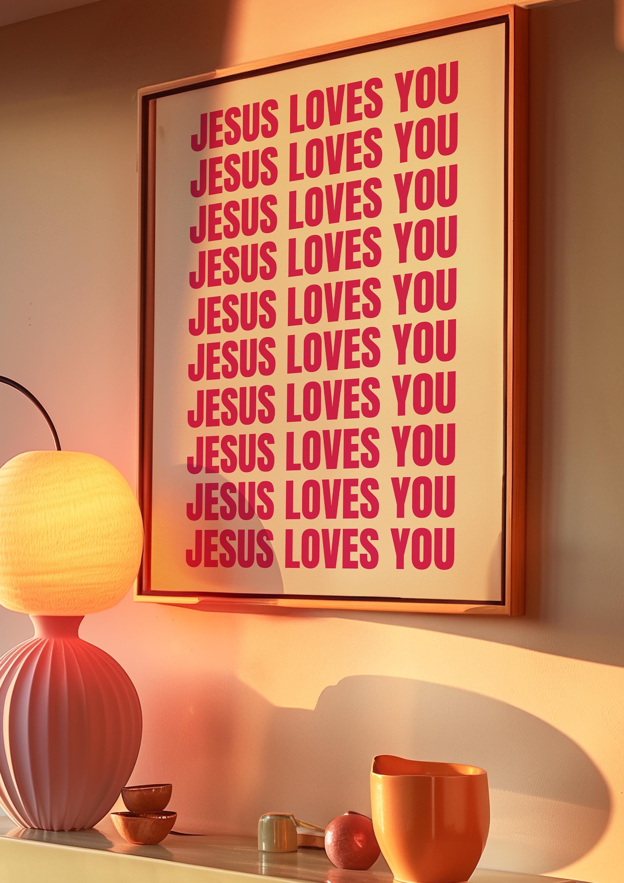 Jesus Loves You Digital Download Christian Wall Art Inspirational ...