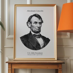 Abraham Lincoln Poster Inspirational Historical Art History Classroom ...
