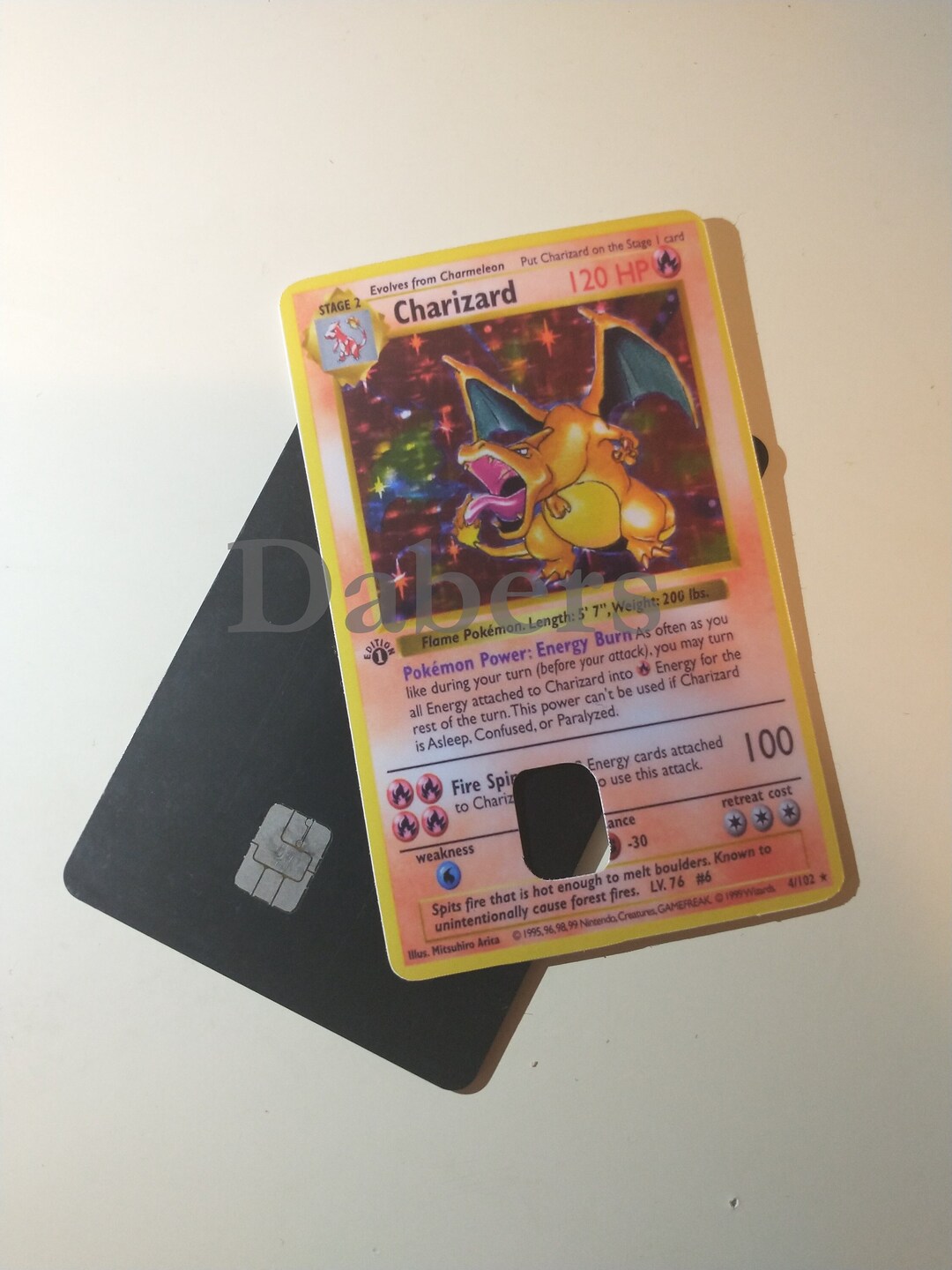 Pokemon Charizard Credit Card Sticker Cover Skin - Etsy