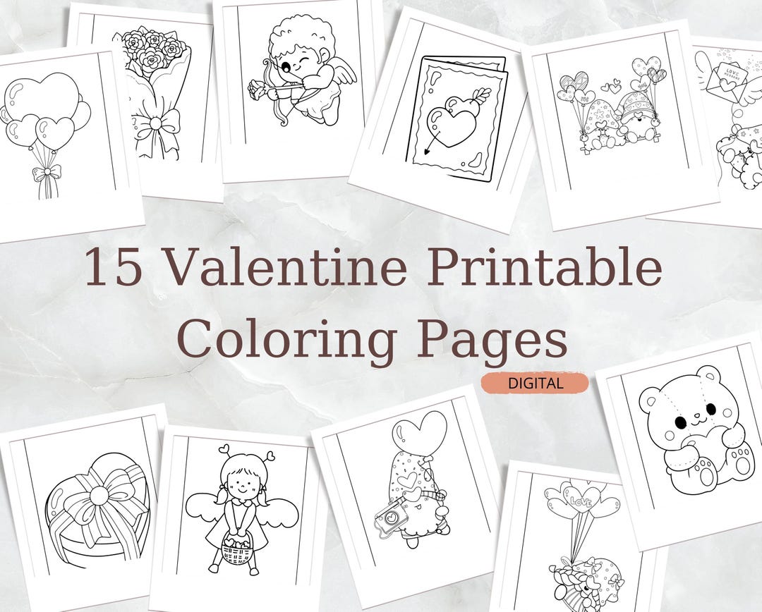 Valentines Coloring Pages for Kids Toddlers Preschoolers Toddlers ...