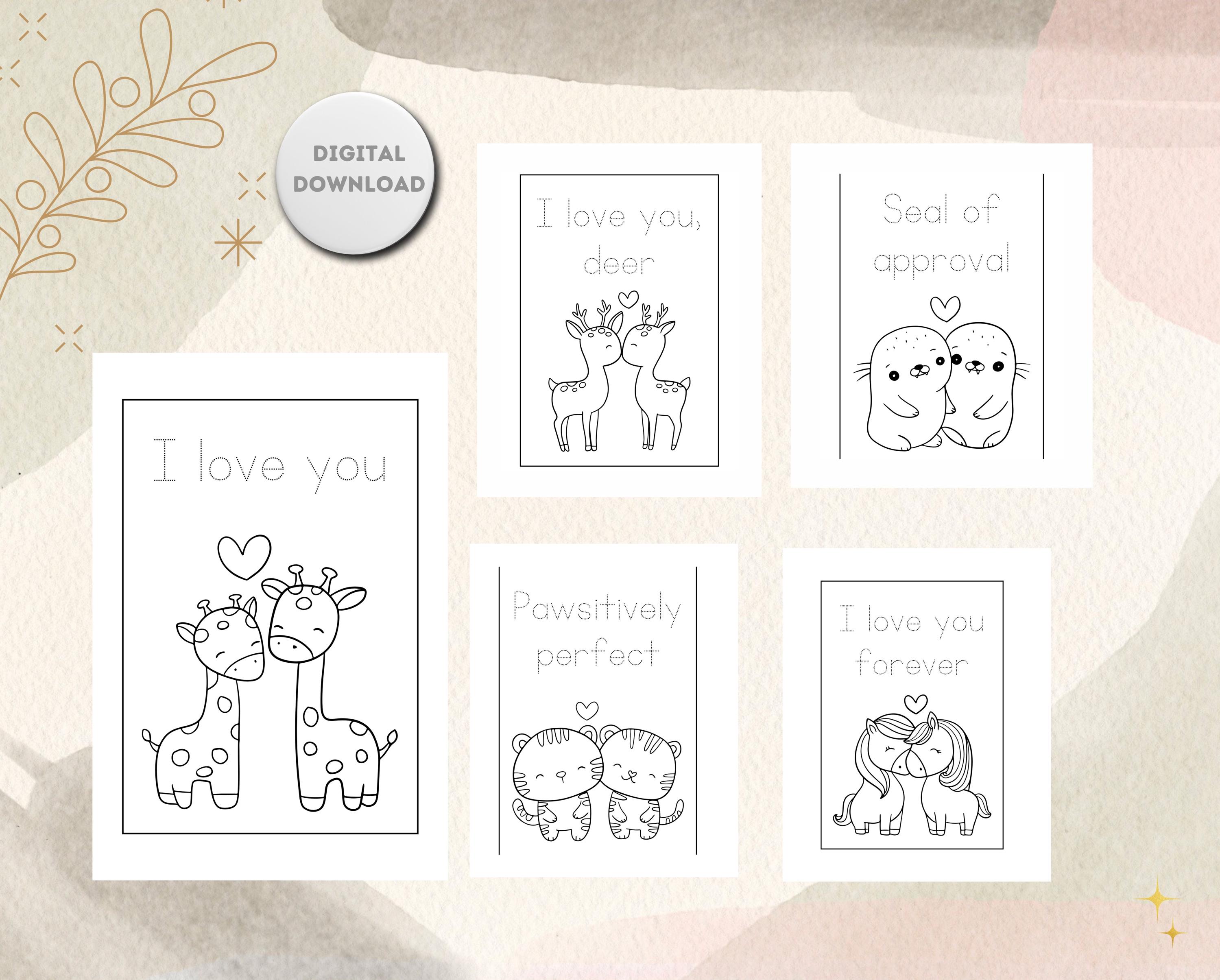 Valentines Coloring Pages for Kids Toddlers Preschoolers Toddlers ...