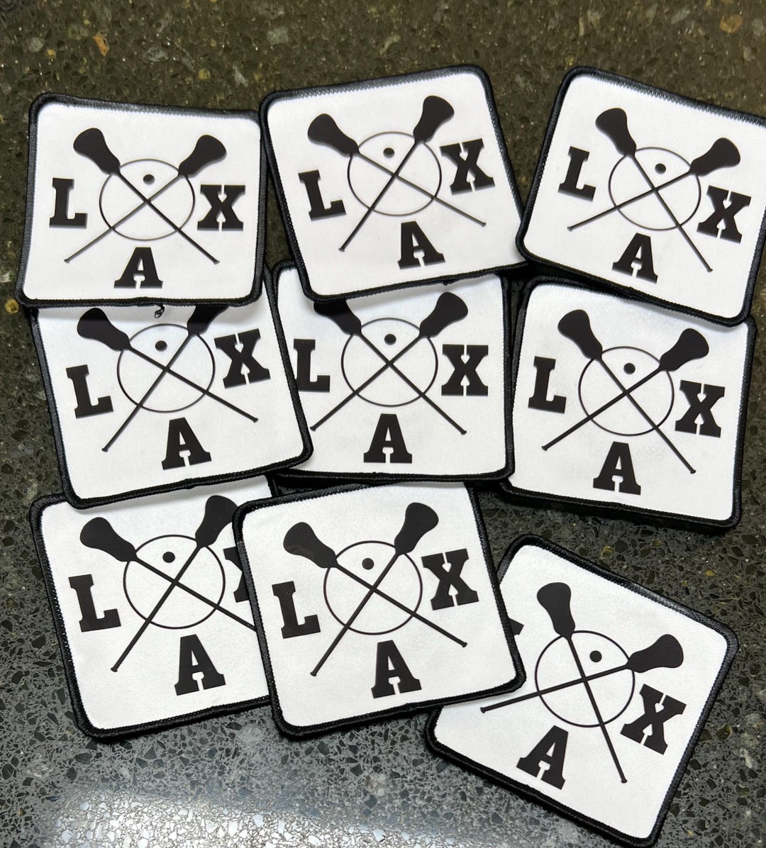 LAX Lacrosse DTF Iron on Hat Patches - Lacrosse Hat Patch - Patches for ...
