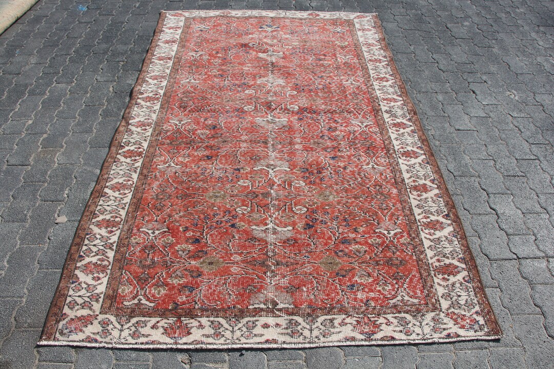 Vintage Rug, 5x8 Area Rug, Turkish Rug, Anatolian Rugs, Rugs for Living ...